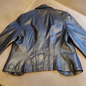Petite Sophisticate | Jackets & Coats | Black Genuine Leather Jacket ...